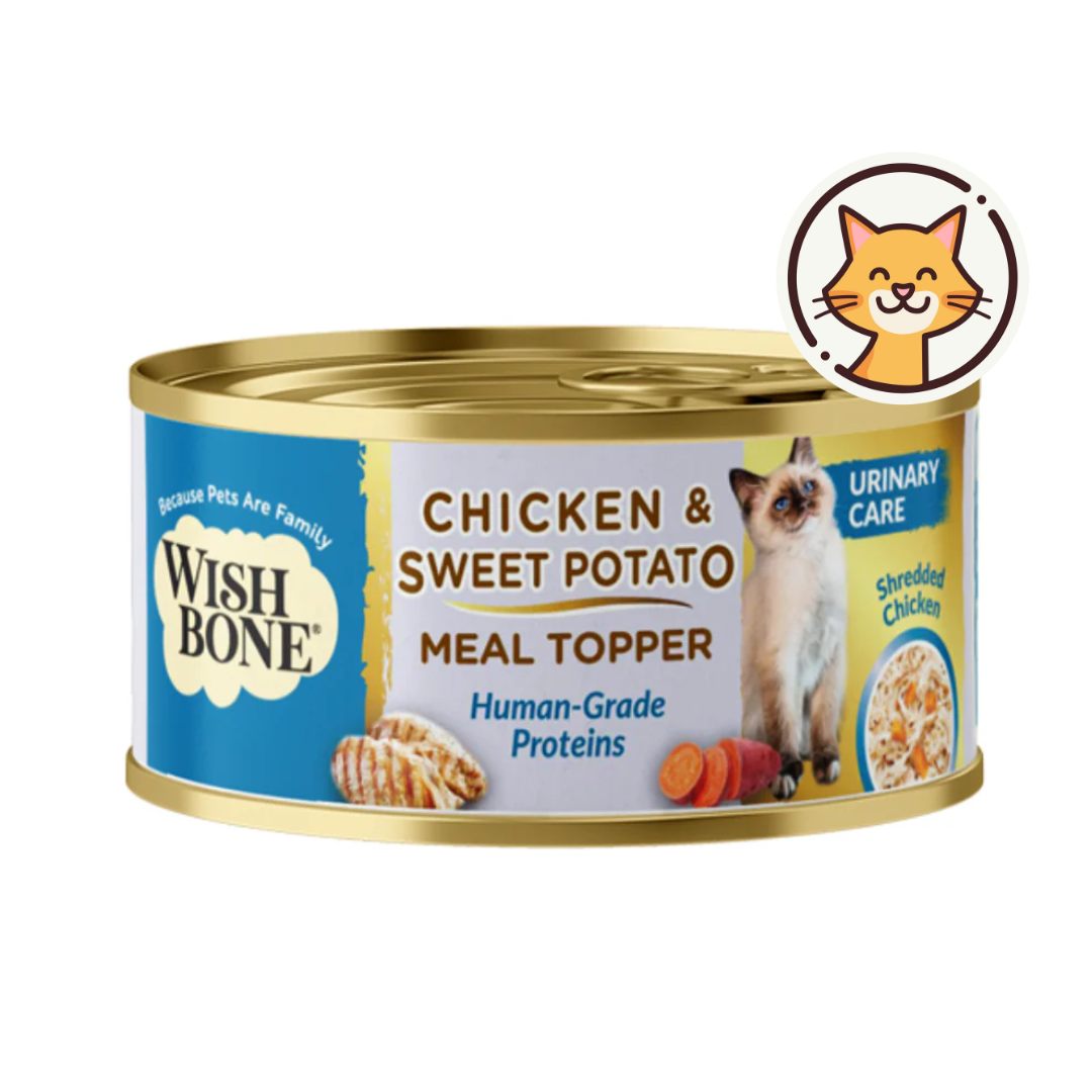 Wishbone Chicken & Sweet Potato - Cat Urinary Care Topper in Cans 85g ...