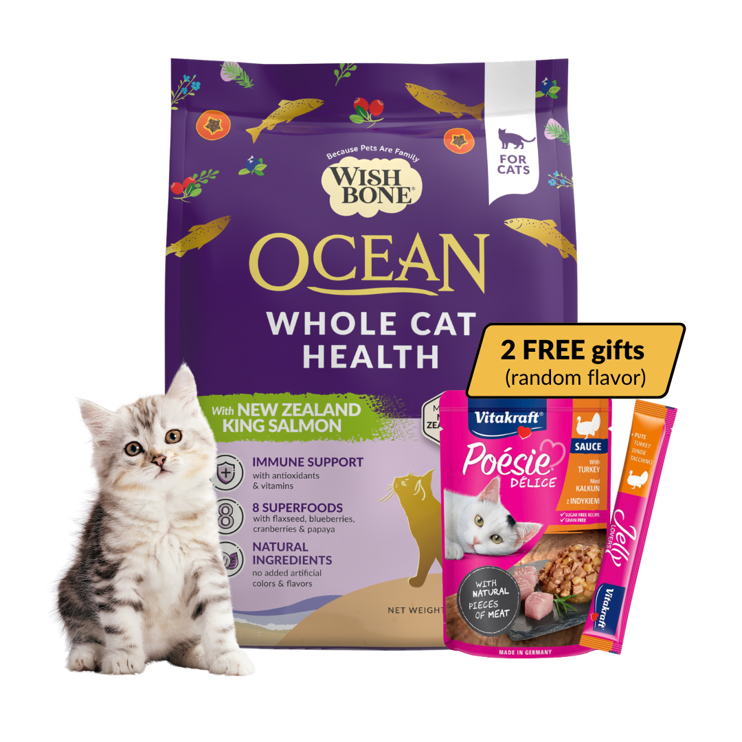 Wishbone Ocean New Zealand King Salmon, Gluten Free, Grain Free Dry Ca ...